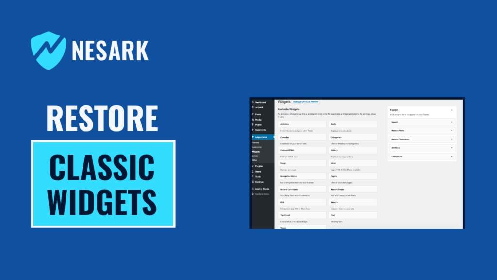 Restore the Classic WordPress Widgets - Nesark | Tutorials